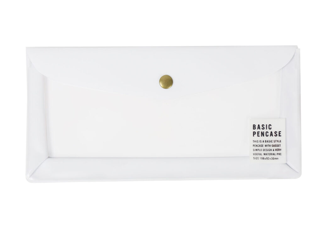 White Basic Clear Pencil Case – Daiso Japan Middle East