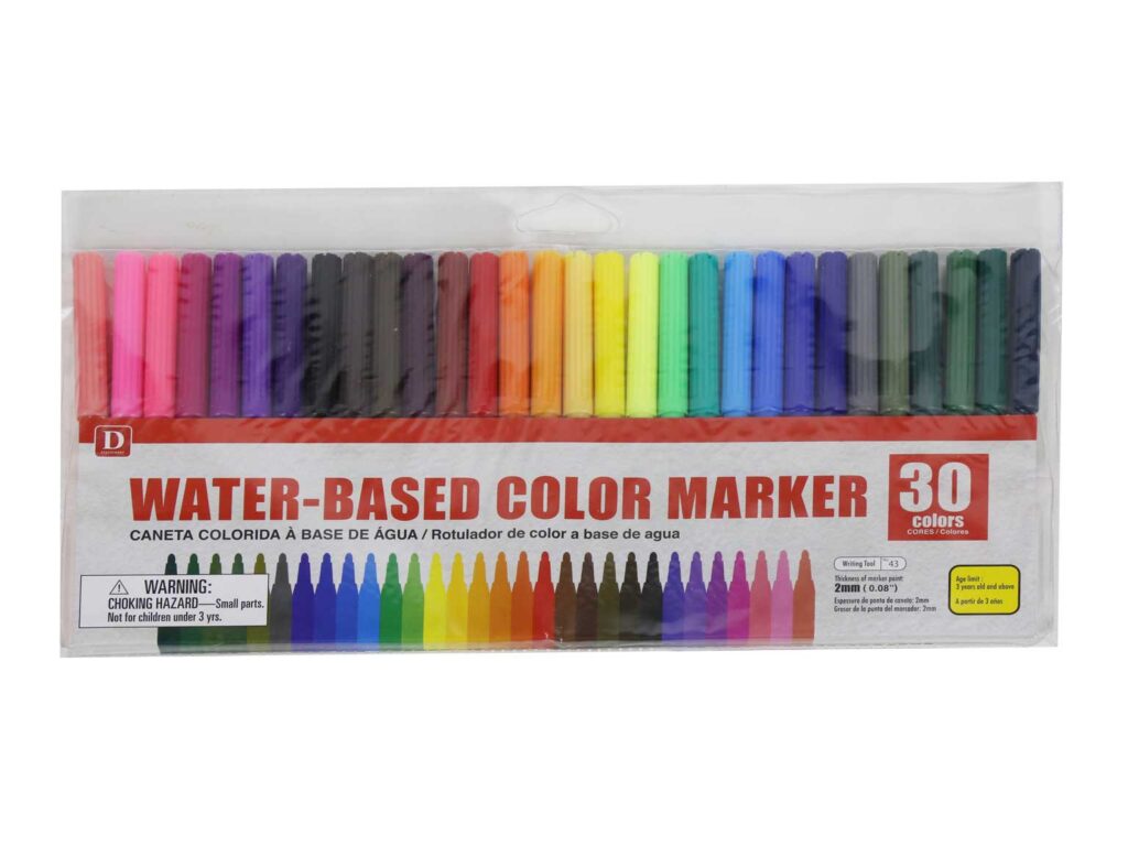 Water-Based Color Markers – 30 Colors – Daiso Japan Middle East